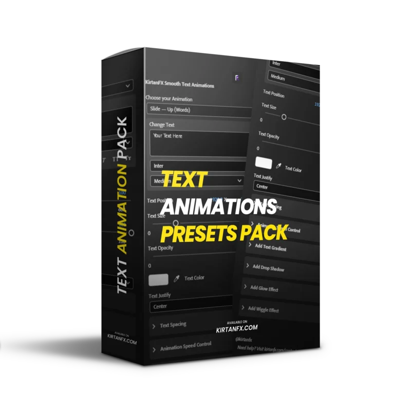 Text Animation Presets Pack - Kirtan FX